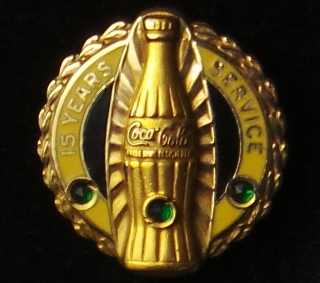 Coca Cola 15 Year Employee Service Pin Coke - Discover Studebaker's ...