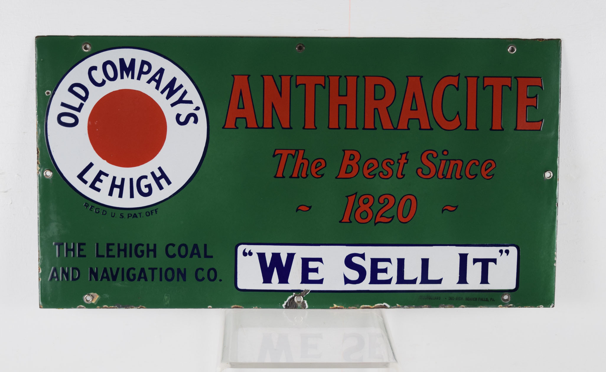 Old Company's Lehigh Anthracite Coal Porcelain Sign - Discover ...