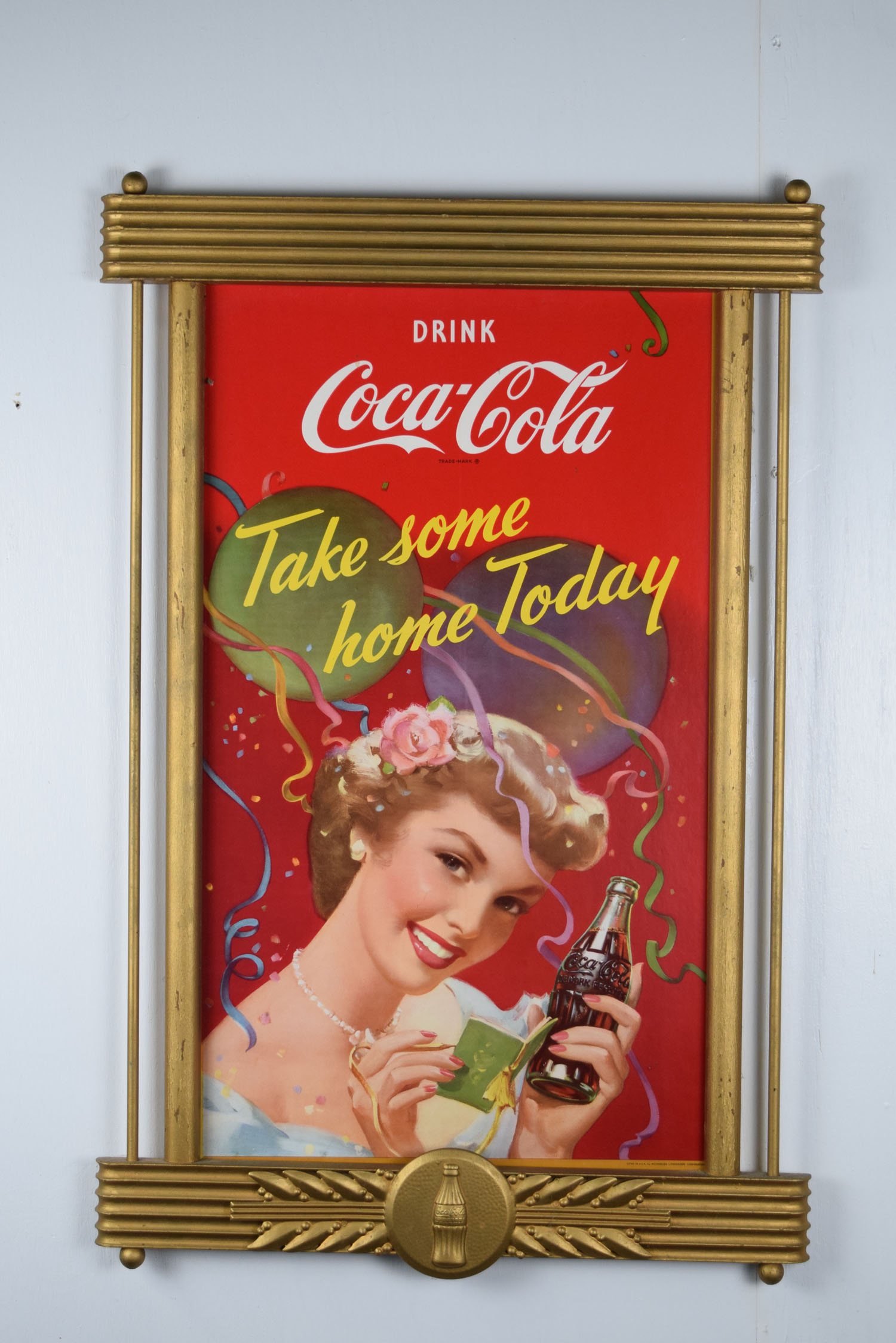 1950 Coca Cola Take Some Home Double Sided Cardboard Kay - Discover ...
