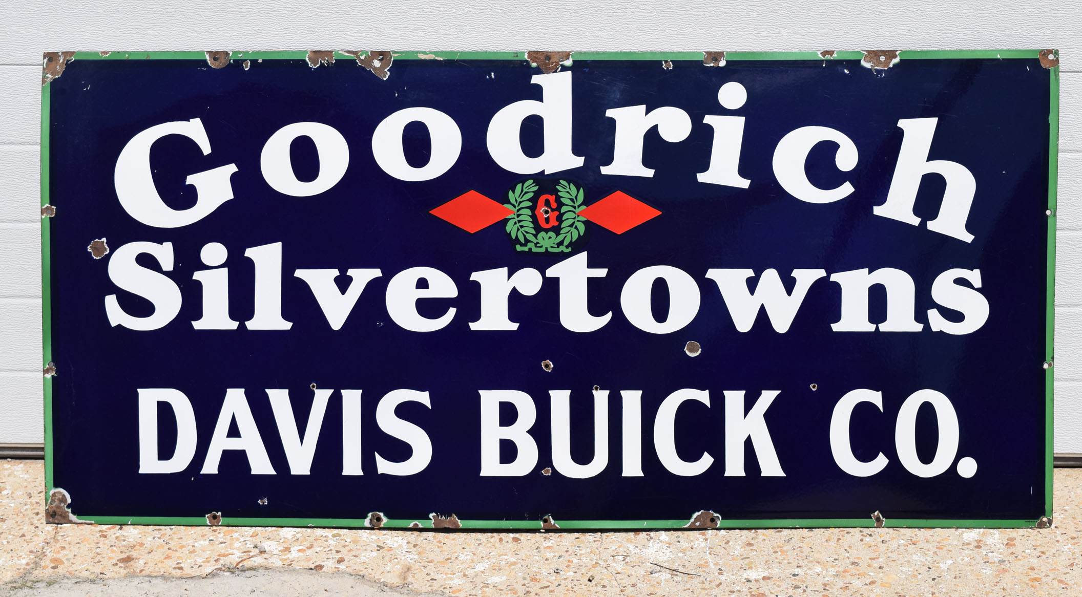 Goodrich Silvertowns Porcelain Faced Sign Davis Buick Co - Discover ...