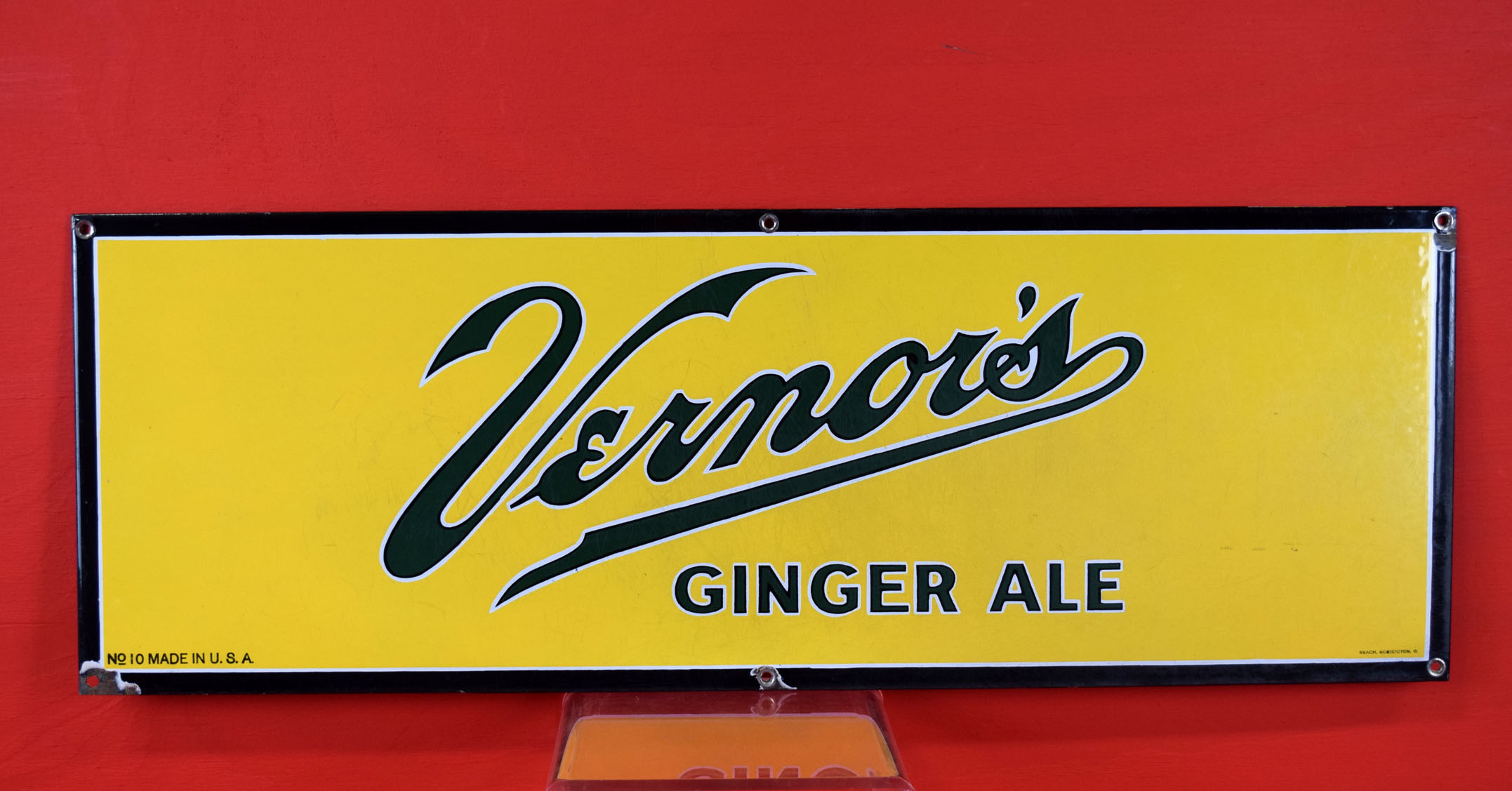 Vernors Ginger Ale Porcelain Faced Horizontal Sign Nice Rare - Discover ...