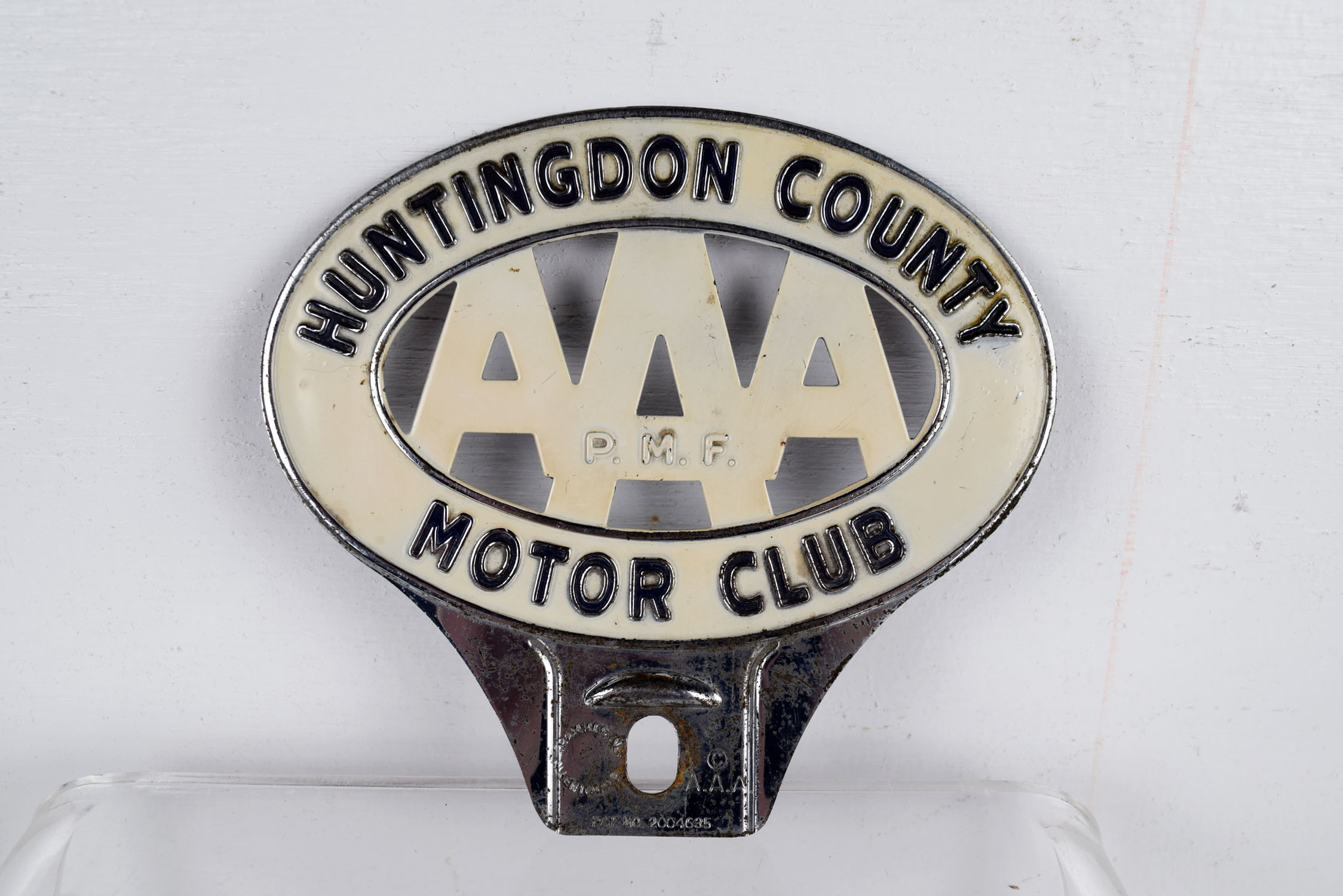 Huntingdon County AAA Motor Club Embossed Tin Tag Topper - Discover Studebaker's Vintage ...