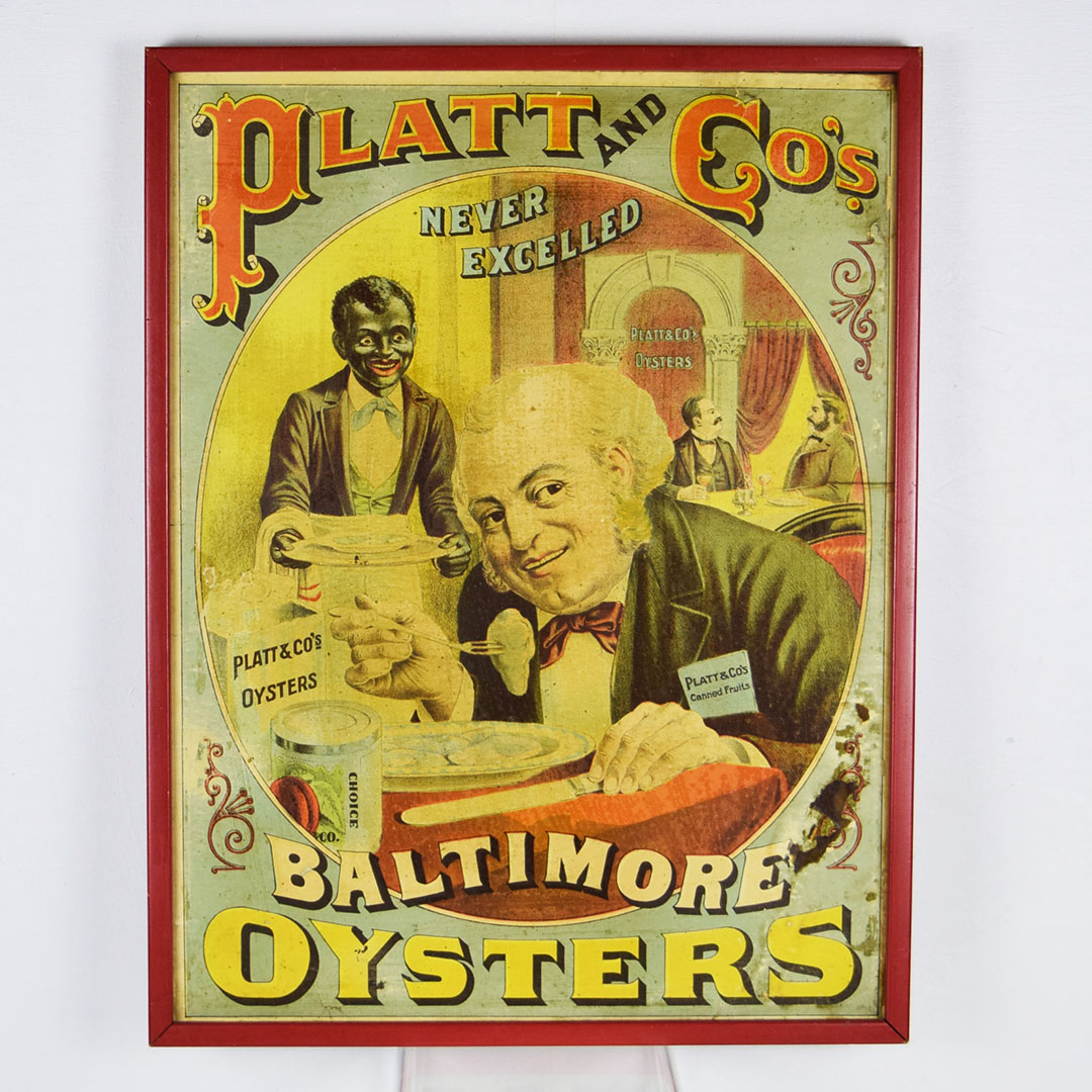 Platt & Co. Baltimore Oysters Cardboard Show Card Sign 1800s - Discover ...