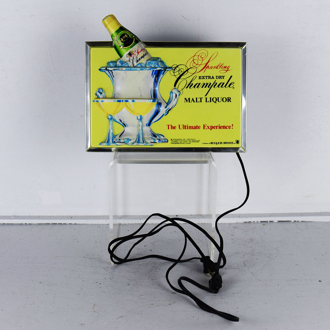 1979 Sparkling Champale Malt Liquor Light Up Beer Bar Sign - Discover ...
