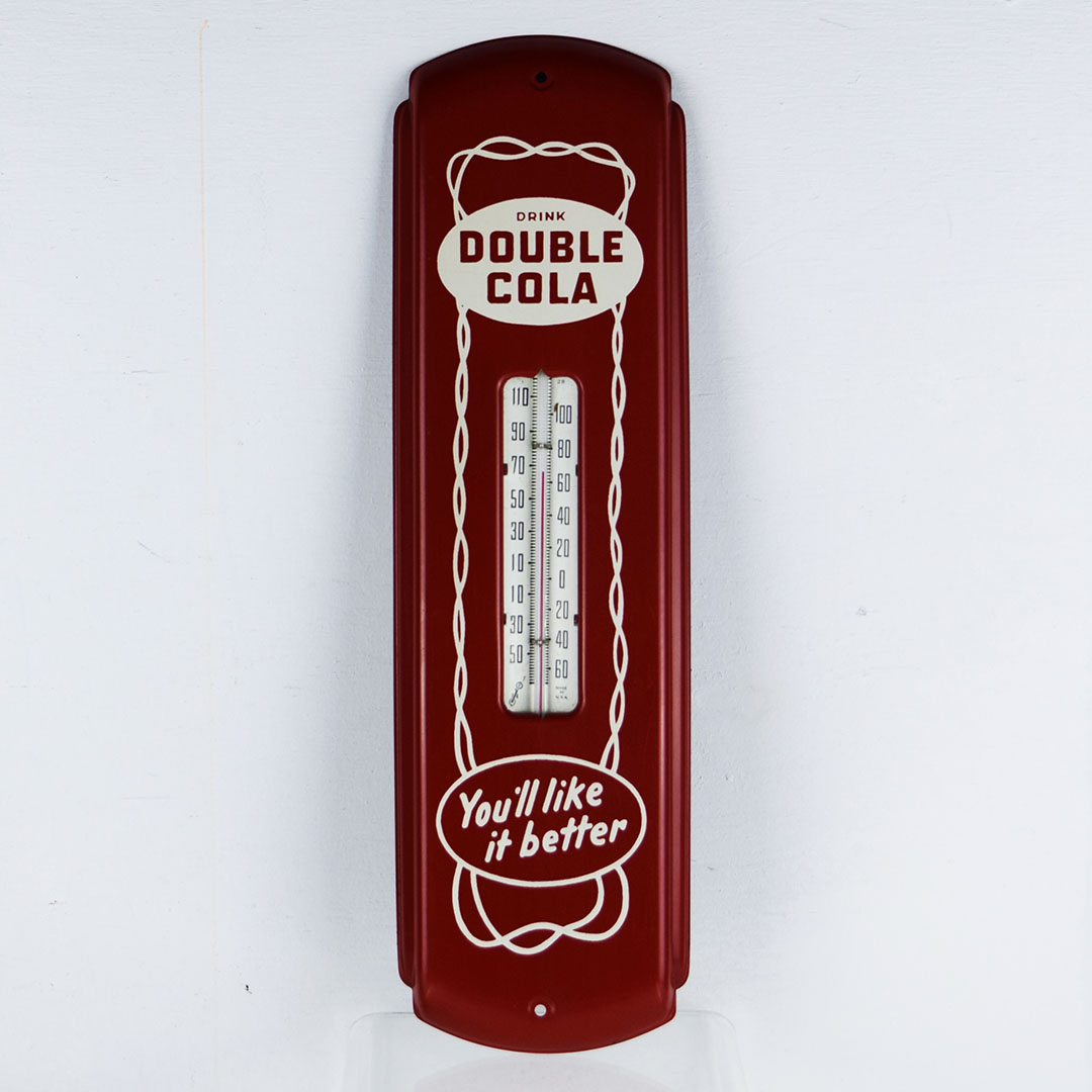 Rare Drink Double Cola Metal Die Cut Thermometer With Box - Discover ...