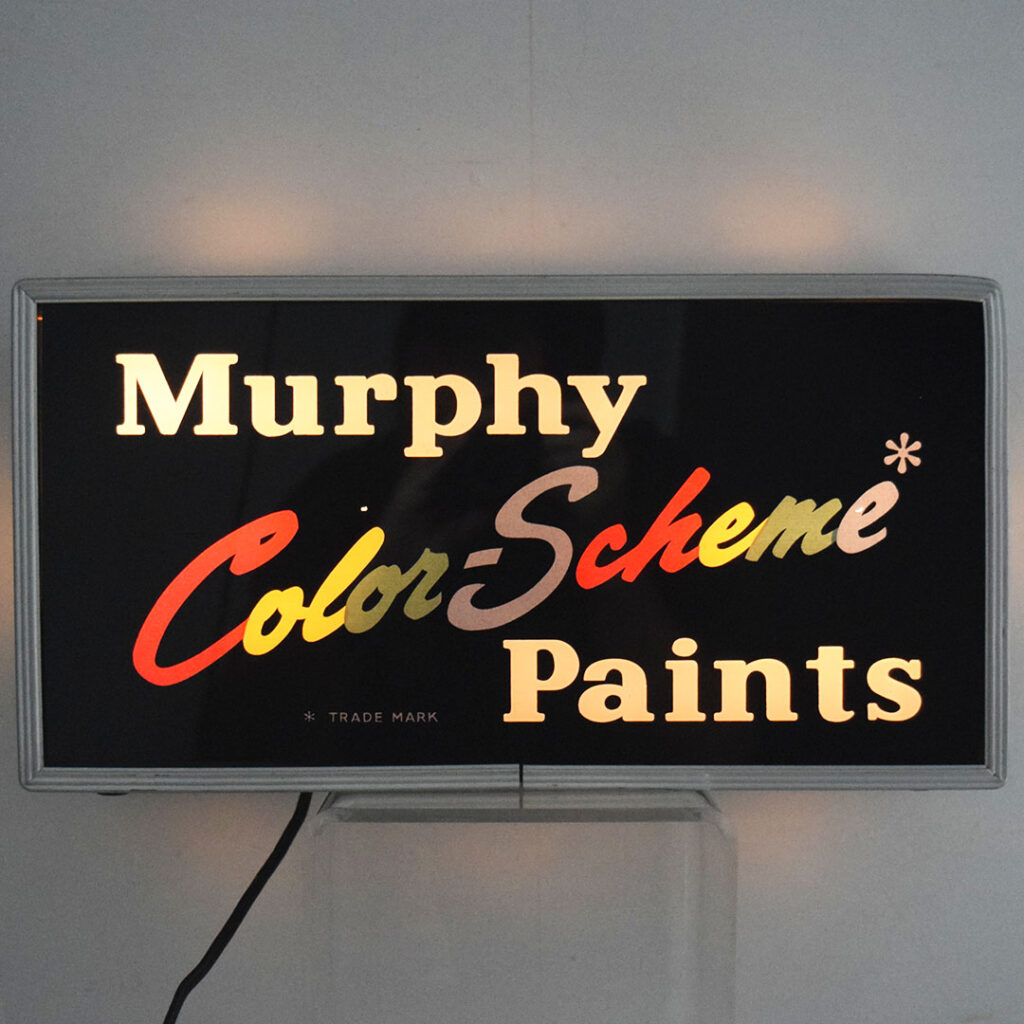 Murphy Color Scheme Paints Light Up Hardware Cabinet Sign - Discover ...