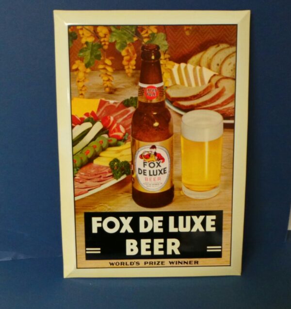 Fox Beer 1950s Advertising Tin Sign - Discover Studebaker's Vintage ...