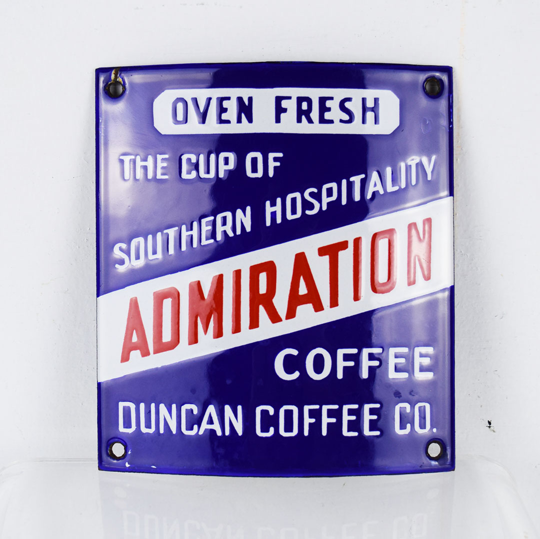 Duncan Coffee Co Curved Porcelain Sign Admiration Coffee - Discover ...