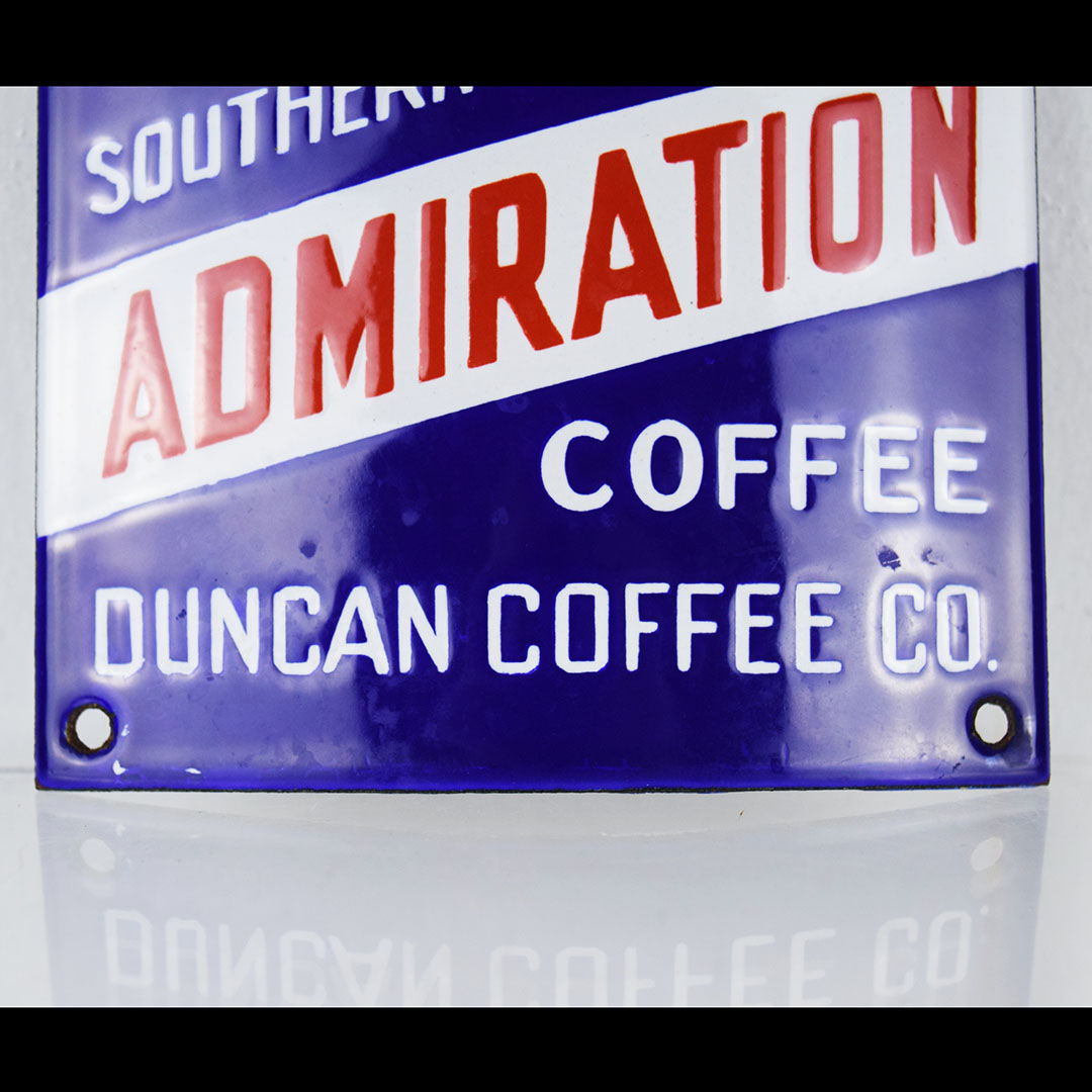 Duncan Coffee Co Curved Porcelain Sign Admiration Coffee - Discover ...