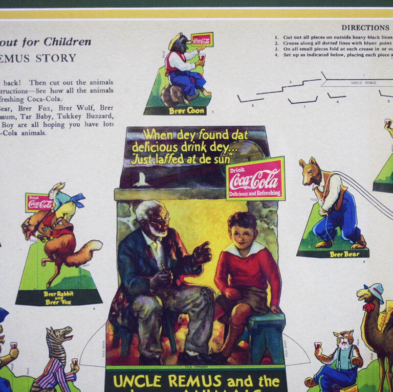 1931 Coca Cola Uncle Remus Story Cutout For Children Framed - Discover ...