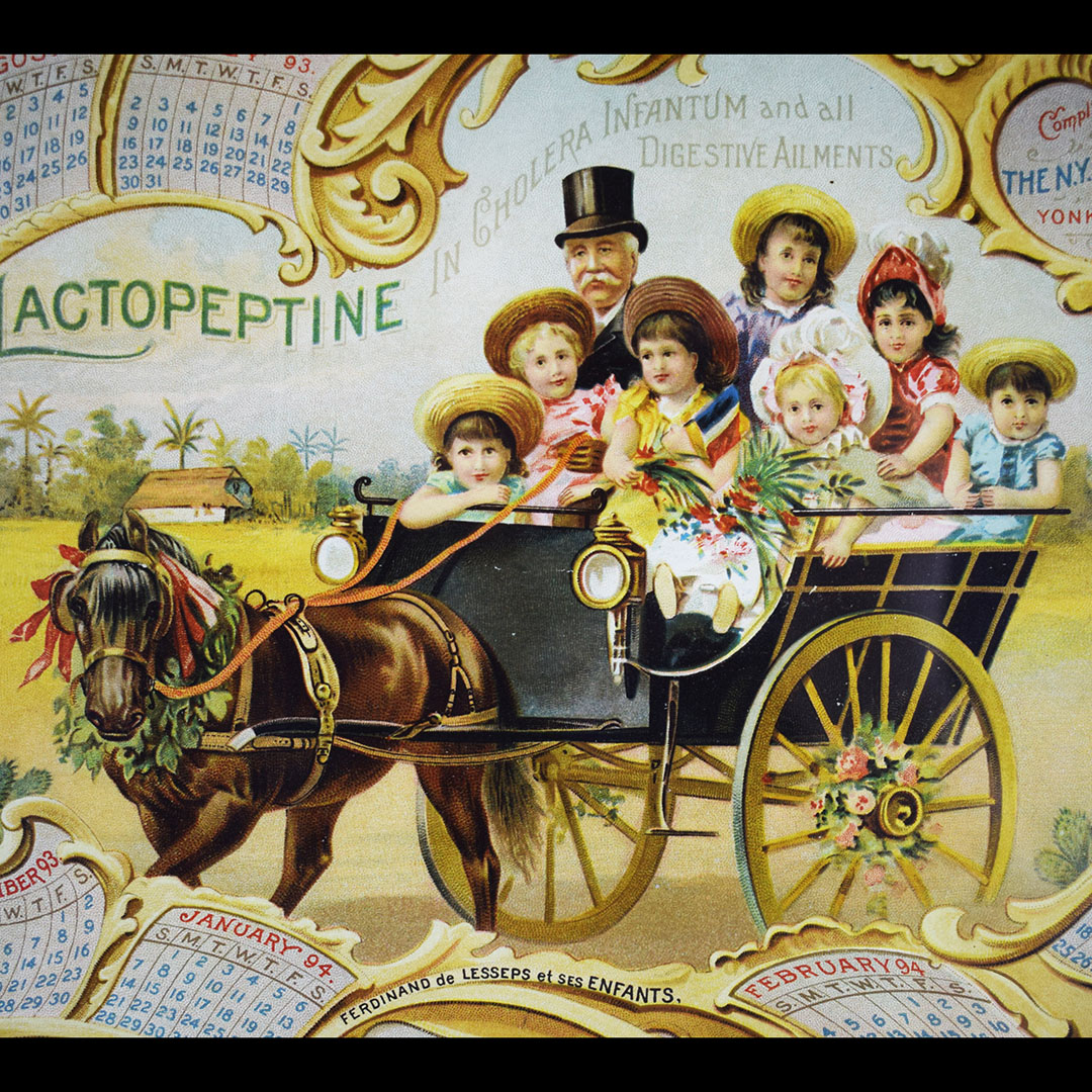 July 1893 To May 1894 Die-Cut Calendar Lactopeptine Rx - Discover Studebaker's Vintage Treasures ...