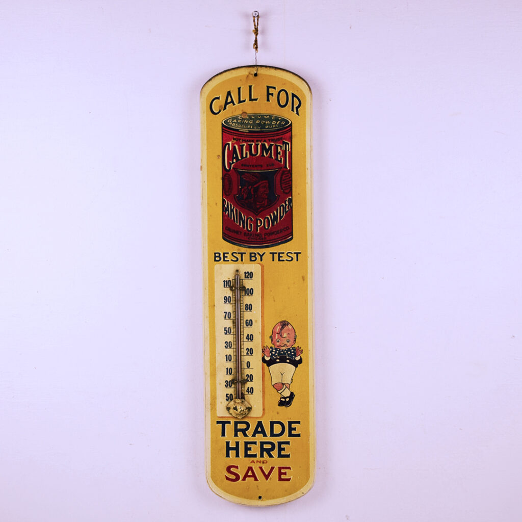 Rare Calumet Baking Powder Wooden Thermometer Original - Discover ...