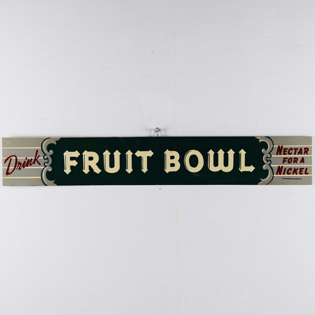 Drink Fruit Bowl Embossed Tin Tacker Sign Stout Sign Co - Discover ...